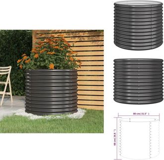 vidaXL Vidaxl - Jardini&egrave;re Acier enduit de poudre 80x80x68 cm Anthracite - Jardin - Pots De Fleurs - Jardini&egrave;re Ext&eacute;rieure - D&eacute;coration Ext&eacute;rieur - Balcon