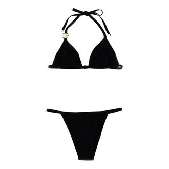 Dolce & Gabbana Triangle Bikini with DG Logo - - Swimwear - Damen - Schwarzk - L