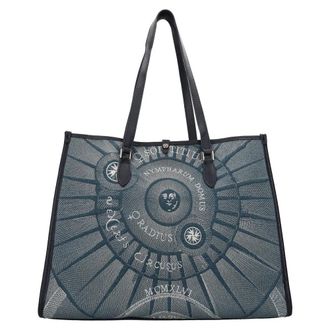 Gattinoni Stoff- und Kunstleder-Tasche - - Bags - Damen - Blau - ONE SIZE