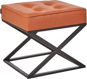 Beliani Hocker MURDO Kunstleder Orange