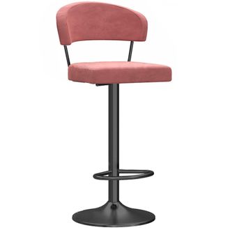 Generic H&ouml;henverstellbare Barhocker, drehbare hohe K&uuml;chen- und Esszimmerst&uuml;hle mit R&uuml;ckenlehne, Samt-Hocker, geeignet f&uuml;r K&uuml;cheninseln