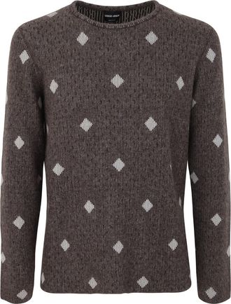 Giorgio Armani Rundhalspullover - Grau
