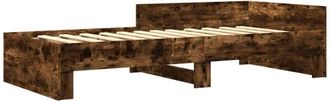 vidaXL Cadre de lit sans matelas ch&ecirc;ne fum&eacute; 100x200 cm bois ing&eacute;nierie Vidaxl