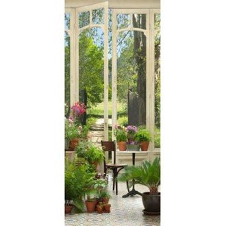 M&S Collection Sticker trompe loeil 83x204cm motif jardin dhiver