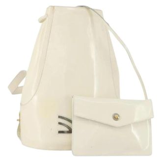 Ferragamo Pre-owned Lackleder-Rucksack - - Pre-owned - Damen - Wei&szlig; - ONE SIZE