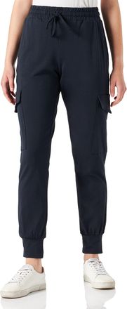 Kaffe Jerseyhose KAsiggi Damen Hose Klassische Cargo Hose Stoffhose mit Elastischem Bund Cargohose Midnight Marine XS