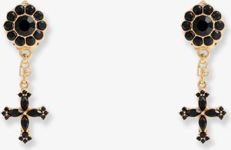 Dolce & Gabbana Brass earrings with rhinestones - DOLCE & GABBANA - gender_Woman