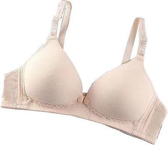 Generic Soutien-gorge dallaitement &agrave; rayures pour femme - Ouverture frontale - Confortable et offrant un bon maintien - 2026, beige, 70