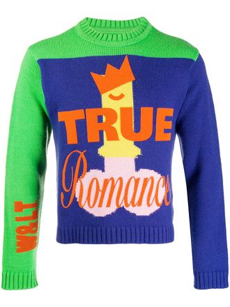 Walter Van Beirendonck pull Wonderland True Romance - Bleu