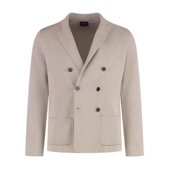 Drumohr Blazer en maille de coton - Homme - Vestes - Beige - Taille: XL