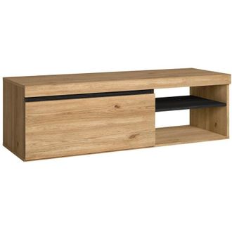 Skraut Home Skraut Home - TV-Schrank Naturale, Eiche/schwarz, mittelm&auml;&szlig;ig, nordic, 120x40x41cm