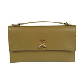 Patrizia Pepe Pochette Crocodile - Femme - Sacs - Vert - Taille: ONE Size