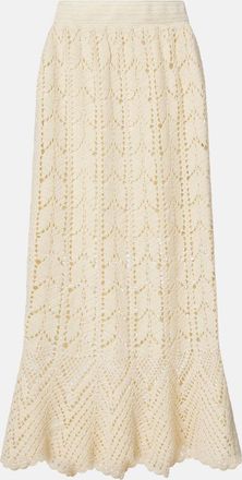 Zimmermann Jupe midi en coton crochet&eacute;