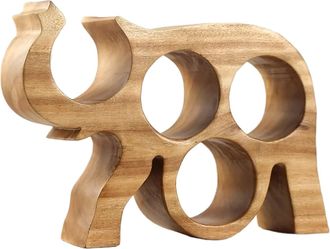 Generic Weinregal aus Holz, Weinaufbewahrung, Kreatives Design, Stabil und Praktisch, für Küche, Bar und Esszimmer