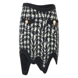 Moschino Asymmetrischer Rock im modernen Fantasy-Schachdesign - - Skirts - Damen - Mehrfarbig - XS