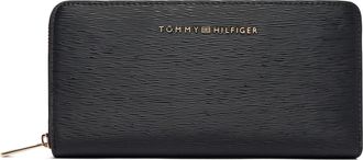 Tommy Hilfiger Geldb&ouml;rse Tommy Hilfiger Th Modern Large Zip Around AW0AW18933 Schwarz