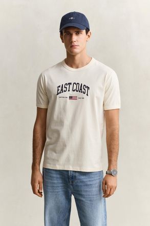 GANT Herren T-Shirt mit Spr&uuml;hgrafik (XXXL) CREAM