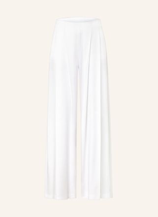 HUGO BOSS Marlenehose Tetosa Aus Satin weiss