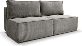 KAISER Sofa, Schlafsofa mit Bettzeugfach compi Silber