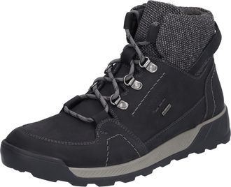 Josef Seibel Herren Schnürstiefeletten Raymond 53,Weite H (Weit),Wechselfußbett,wasserdicht,Booties,halbstiefel,schwarz-Kombi,43 EU