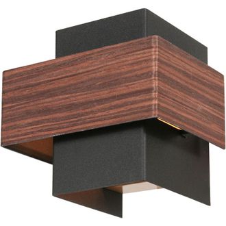 Steinhauer Steinhauer - applique murale - Muro - bois noir - métal - G9