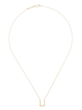 Tom Wood 9KT yellow gold Sleek Pendant Diamonds necklace - Or