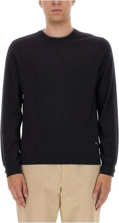 Paul Smith Pull col rond en laine M&eacute;rinos - Homme - Pulls - Bleu - Taille: S