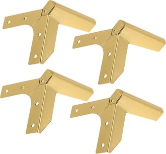 PartyKindom 4 Stück Teiliges Möbelbeine aus Robustem Metall Hohe Dreieckige Möbelstützen für Sofa Schrank und Couchtisch Langlebige Y Förmige Möbelfüße in Titanfa