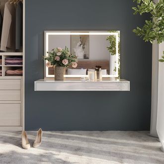 Vicco Schminktisch Sherry, Wei&szlig;, 120 cm 2 Teile