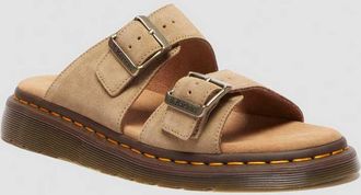 Dr. Martens Josef Wildleder Slide Sandalen in Bräunen, Größe: 36