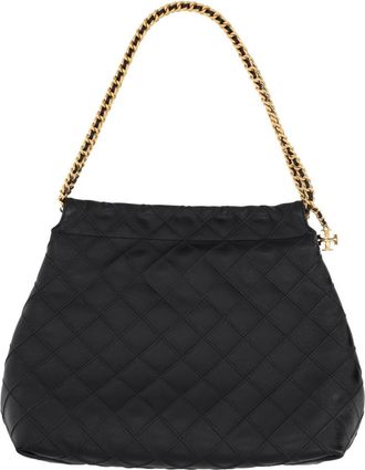 Tory Burch Womens Fleming Bag Black Leather Shoulder