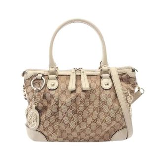 Gucci Pre-owned Sukey GG Canvas Leather 2way Handbag - Femme - Pre-owned - Beige - Taille: ONE Size