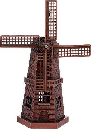 Happyyami Rotes Windm&uuml;hlenmodell aus Zinklegierung Drehbar Feine Verarbeitung Stilvolle Tischdekoration f&uuml;r B&uuml;ro Bar Schlafzimmer und Kinderzimmer Langlebig und