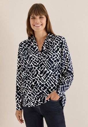 Cecil Langarmbluse mit allover Print