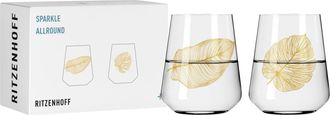 Ritzenhoff 3981002 Universalglas 2er-Set 500 ml - Sparkle Allround Nr. 2, Motiv mit irisierendem Effekt - Made in Germany