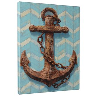 Generic Leinwand-Kunst, rustikale Anker, braun-blau, nautische Dekoration, Vintage-Wandkunst, &auml;sthetische Dekoration f&uuml;r Wohnzimmer, Schlafzimmer, Strandhaus,