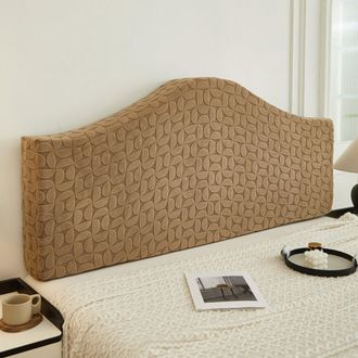 Generic Elastischer Jacquard Kopfteilbezug Anzubringender Kopfteilbezug Passt gew&ouml;lbten Kopfteilen Kratzfester Staubschutzbezug f&uuml;r Schlafzimmer-Dekoration Wi