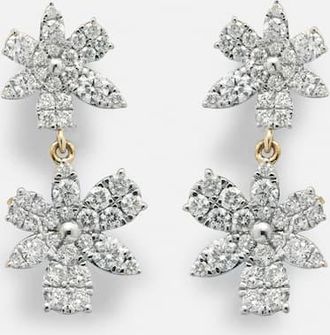 Stone and Strand Ohrringe Grand Magnolia aus 14kt Gelbgold mit Diamanten