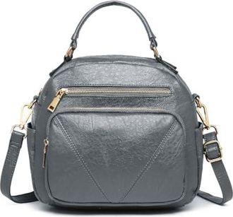 Miss Lulu Sac &agrave; Main Pour les Femmes Sac &agrave; Main Pour Les Femmes Chapeau Melon Style Sac D&eacute;paule Poign&eacute;e Top (Gris)