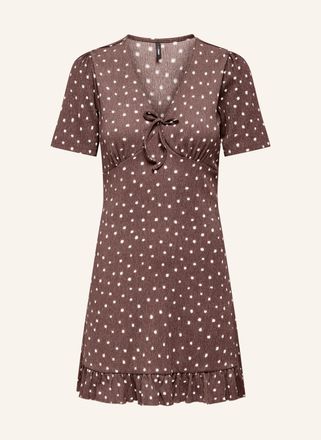 Only Kleid Mit R&uuml;schen braun