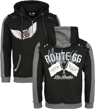 Rock Rebel by EMP Homme Sweat à Capuche Noir avec Grand Backprint S