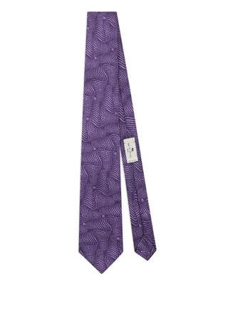 Etro cravate en soie à motif zigzag - Violet