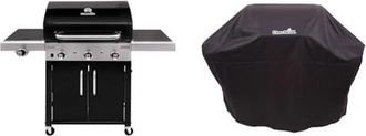 Char-Broil Performance Series 340B - 3 Brenner Gasgrill mit Seitenbrenner, schwarz & 140766 Wetterschutzhaube
