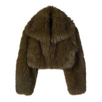 Patrizia Pepe Faux Fur & Shearling Jackets - - Jackets - Damen - Gr&uuml;n - M