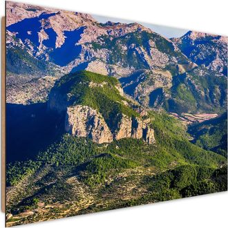Feeby Deco Panel Landschaft Bild Kunstdruck modern Berge Natur Alpen grün 60x40 cm