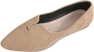 Generic Chaussures &agrave; enfiler pour femme &agrave; bout pointu - Style d&eacute;contract&eacute; - Couleur unie - &Eacute;l&eacute;gantes - Respirantes et confortables - Ballerines classiques - P