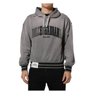 Dolce & Gabbana Graphic Hooded Sweatshirt - - Sweatshirts & Hoodies - Herren - Grau - L