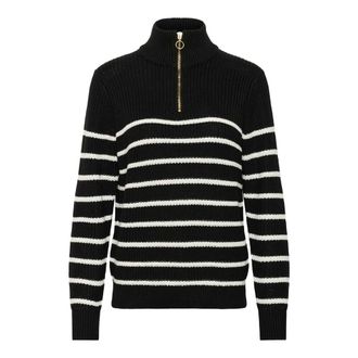 Kaffe KAlioa Rei&szlig;verschluss-Pullover - - Knitwear - Damen - Schwarzk - 2XL
