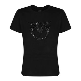 Pinko Pinko, Femme, Tops, Noir, Taille: 38 FR Quentin T-shirt