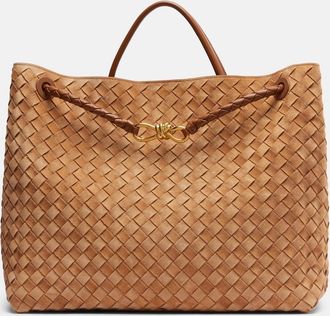 Bottega Veneta Tote Bag Andiamo Large aus Veloursleder